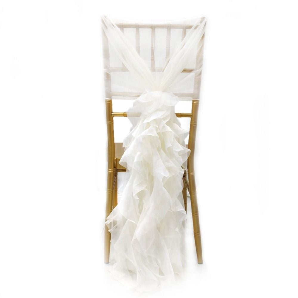 New Chairs Decoration Seat Cover Tie Ribbon Chair Sashes Wedding ...