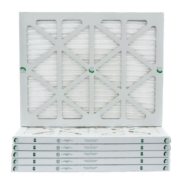 6 Pack of 20x30x1 MERV 13 Pleated Air Filters by Glasfloss. Actual Size ...