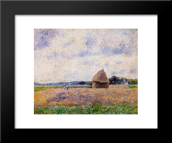 Haystack Eragny 20x24 Framed Art Print by Pissarro, Camille - Walmart.com