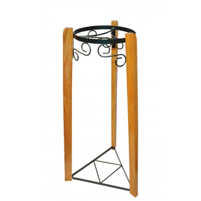 32" 2 Step Metal and Wood Stand - Green - Ceramic / Porcelain Crock ...