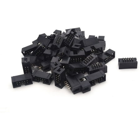 Pitch 2.54mm DC3-10 Pin Straight Male Shrouded PCB IDC Socket Box ...