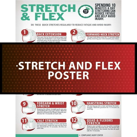 Stretch & Flex Poster Exercise for Workplace Guide Employees Employers ...