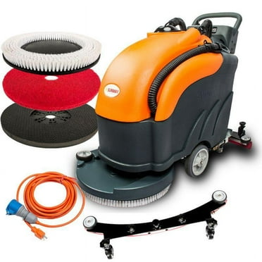 Electric Walk-Behind Corded Auto Floor Scrubber with 17 in. Cleaning ...