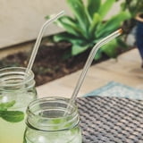 Better Houseware 308 Glass Straws with Cleaning Brush, Set of 5 ...