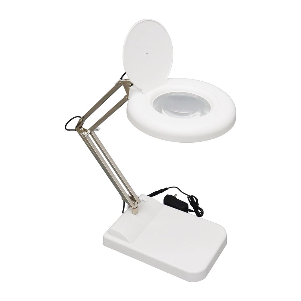 INTBUYING 20X 127C Benchtop Magnifier Lamp Adjustable LED Magnifying ...
