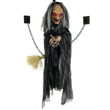 Haunted Hill Farm Animatronic Shaking, Talking Voodoo Swamp Witch with ...