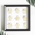 1 Set 9Pcs Nickel Self-adhesive Picture Stickers Metal Decals Golden ...