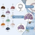 36Pcs 9 Styles Natural Mixed Gemstone European Dangle Charms Alloy Tree ...