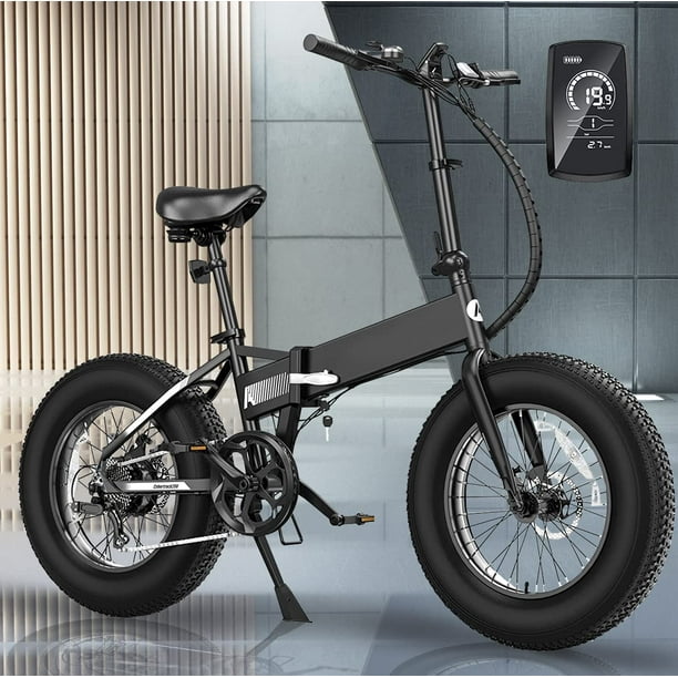 750W Folding Electric Bike Adults, 48V 10AH Fat Tire Ebike 28MPH, 20 ...