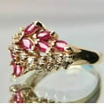 2Ct Marquise Lab Created Ruby Cluster Womens Cluster Wedding Ring 14k ...