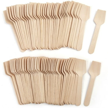 Disposable Small Wooden Spoon 3.9 inch– (Pack of 200) Mini Wooden ...