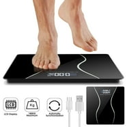 COBY Digital Bathroom Scale with Color Changing LCD Display and BMI ...