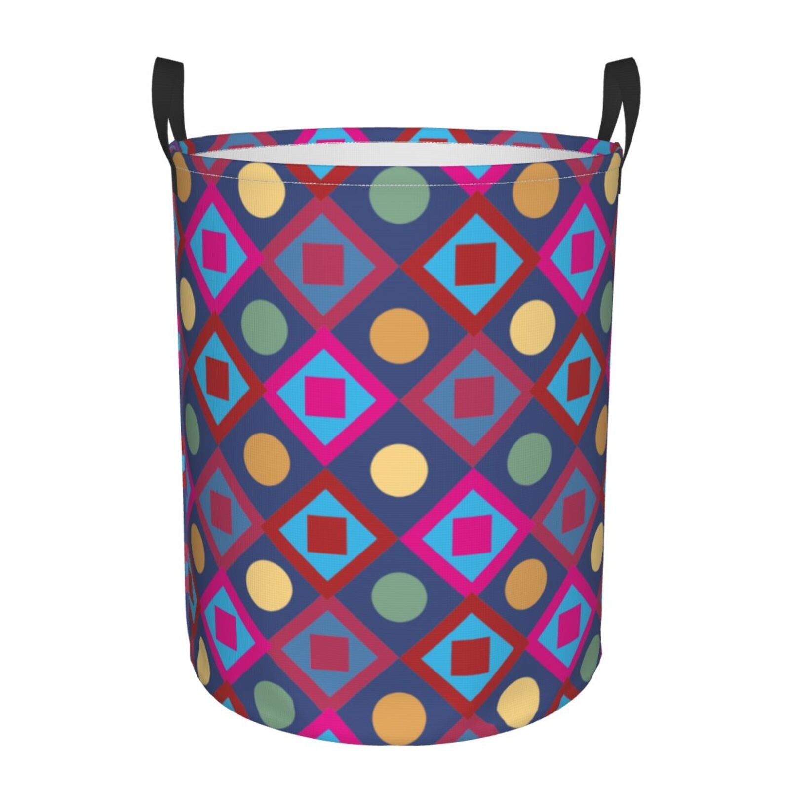 LNWH Laundry Basket, Triangle Square Round Pattern Foldable Laundry ...