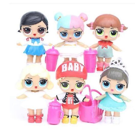 6 Pcs Lol Dolls L.o.l Surprise Ball Lil Sisters Pets Toys Girls ...