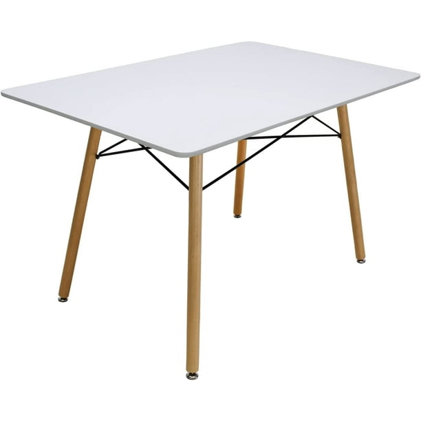 Mesa de Comedor MUNDO IN Estilo Eames Blanco Rectangular | Bodega Aurrera en línea