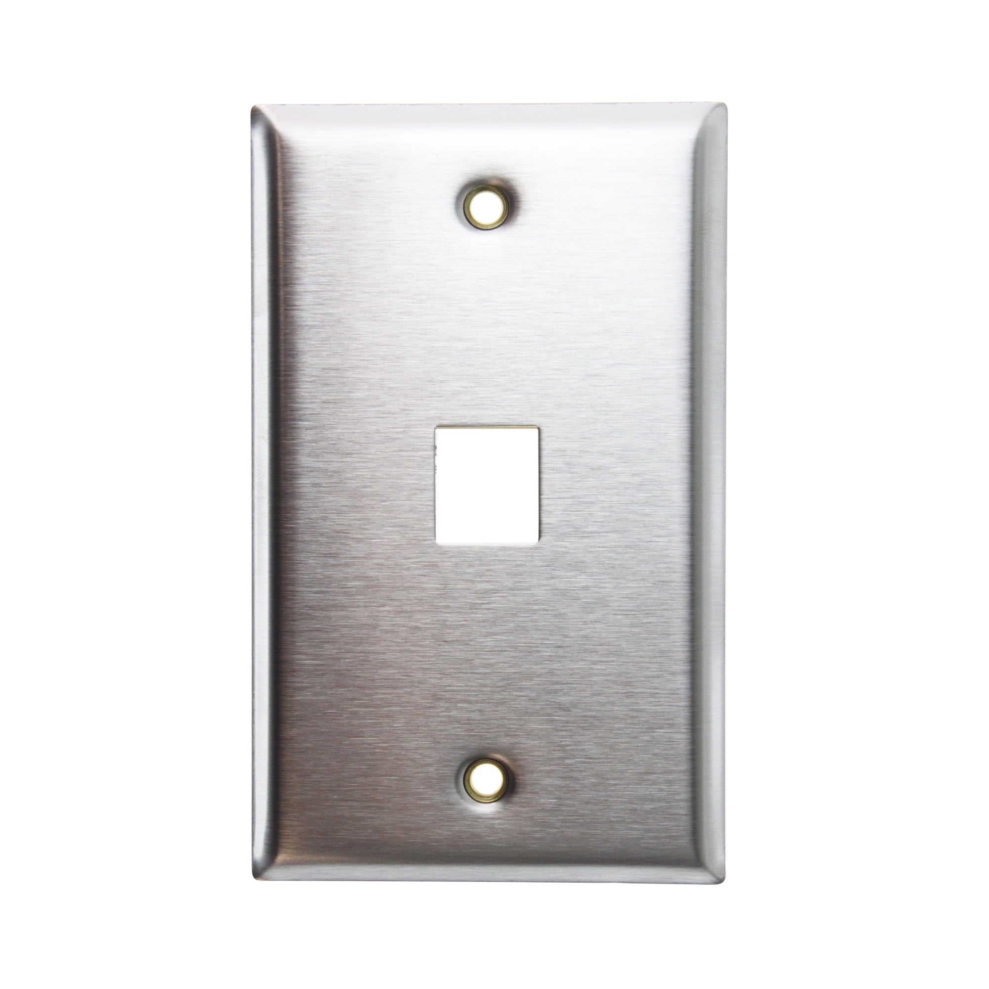 Belden AX102006 Stainless Steel Network Wall Plate, 1 Port, Keyconnect ...