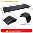 Rubber Stair Treads 35" x 9.85" 6 Pack, Outdoor Rubber Stair Treads Non ...