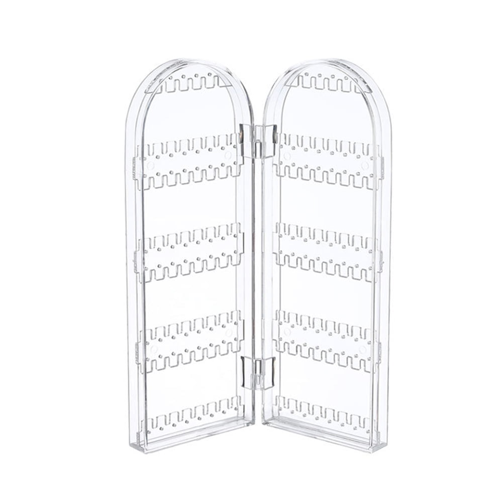 CSCHome Jewelry Organizer, Clear Plastic Organizer, Foldable Mini ...