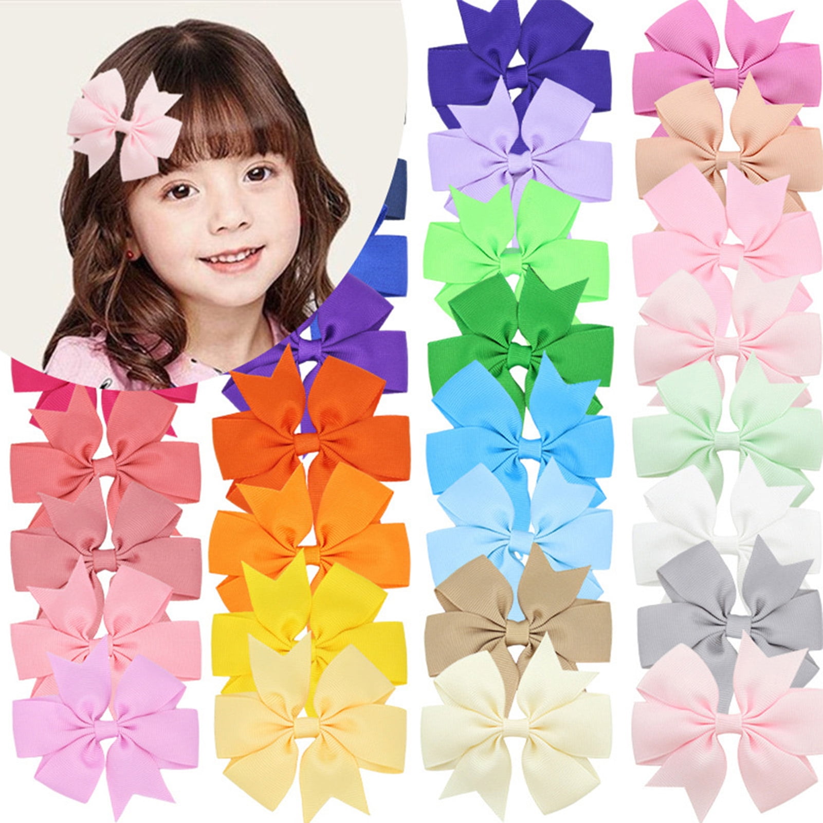 Click here for Estink Girls Bow Hair Clip  Cute Ribbon 40pcs Baby... prices