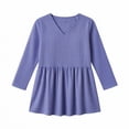 dgysar Womens T-Shirts V-Neck Plaid Pattern 3/4 Sleeve Loose Fit Cotton ...