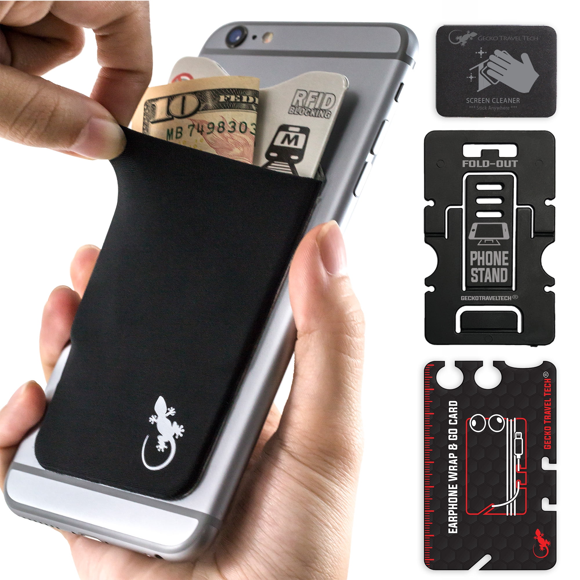 Click here for Gecko Travel Tech Phone Wallet - Stick On Card Hol... prices