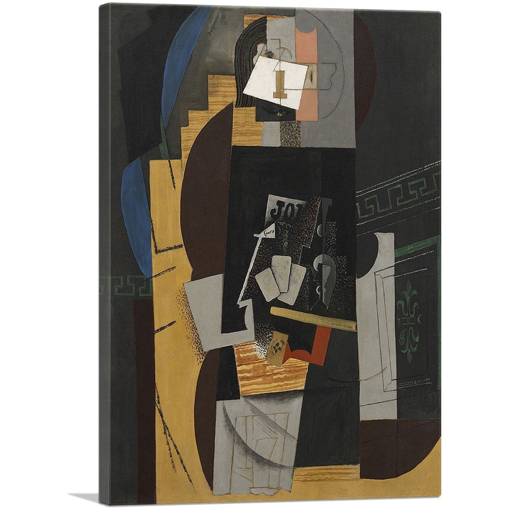 ARTCANVAS Card Player 1913 Canvas Art Print by Pablo Picasso - Size: 40 ...