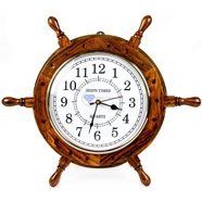 Nagina International Nautical Time Tide Clock On Premium Wooden Base ...