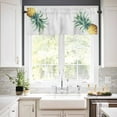 Retro Pineapple Kitchen Curtains Valance and Tier Set Summer Style ...