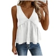 Chbgutlmr Womens Tank Tops Sleeveless Deep V Neck Tie Back Open Back ...