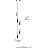 ET2 E22775-91PC Fizz IV LED Polished Chrome LED Pendant Ceiling Light ...