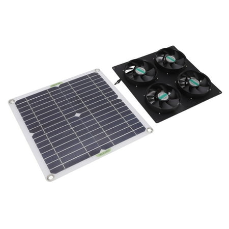 Solar Panel Fan Kit, Monocrystalline Silicon Solar Powered Exhaust Fan ...