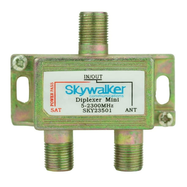 Skywalker Brand — 5-2300MHz Coax Mini Diplexer (F-Female Input ...