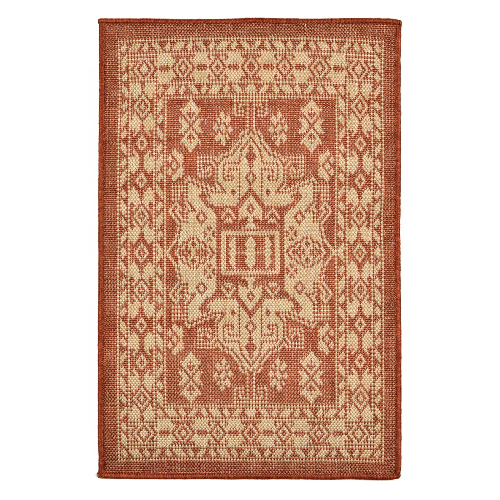 Liora Manne Terrace 1781/74 Kilim Terracotta Area Rug 7 Feet 10 Inches ...