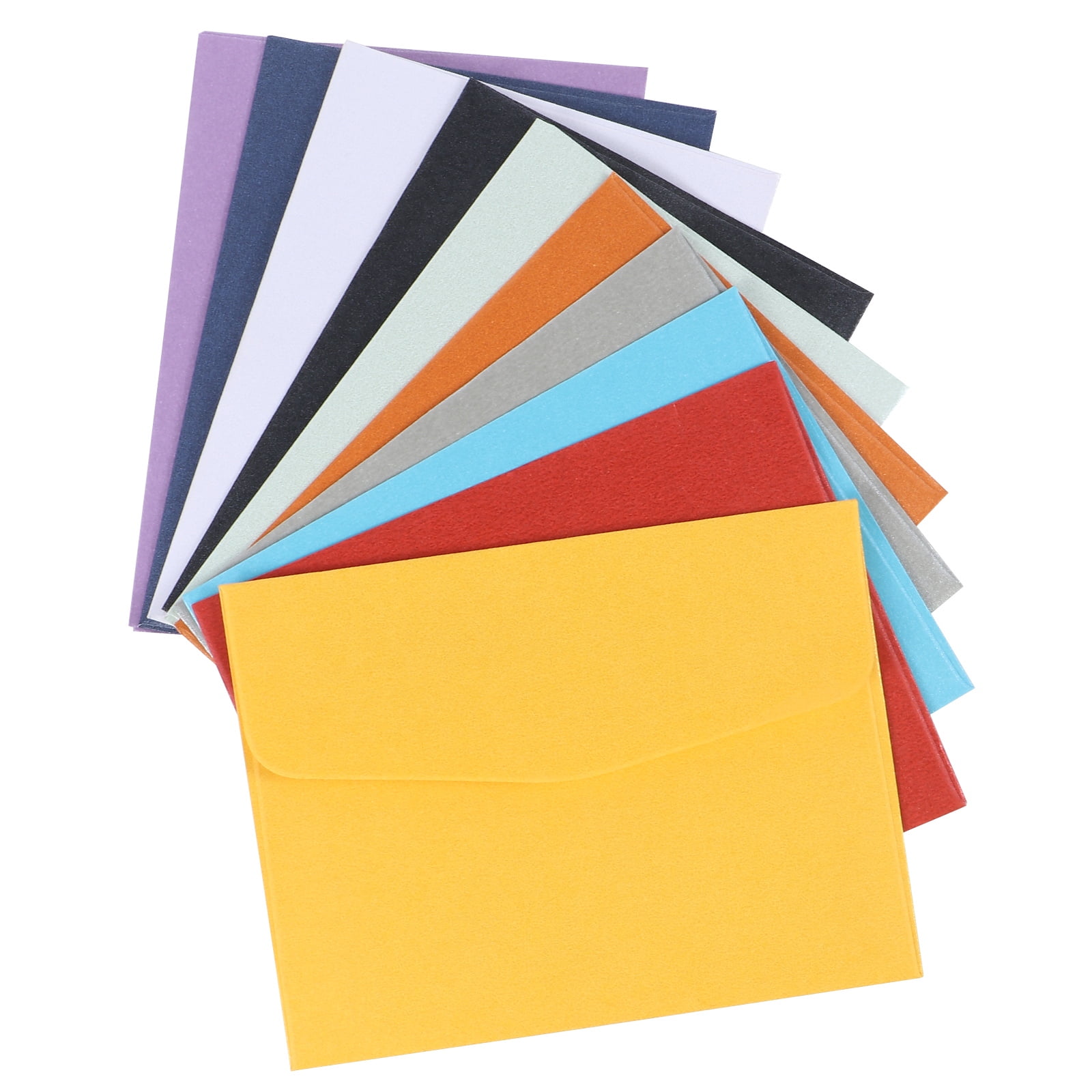 Cimaxic 100pcs Mini Blank Envelopes Colorful Paper Envelopes Photo Letter Envelopes 3.94X2.95X0.04 3.94X2.95X0.04