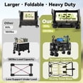 Qunler 560lbs Large Collapsible Folding Wagon with Oversized Tank ...