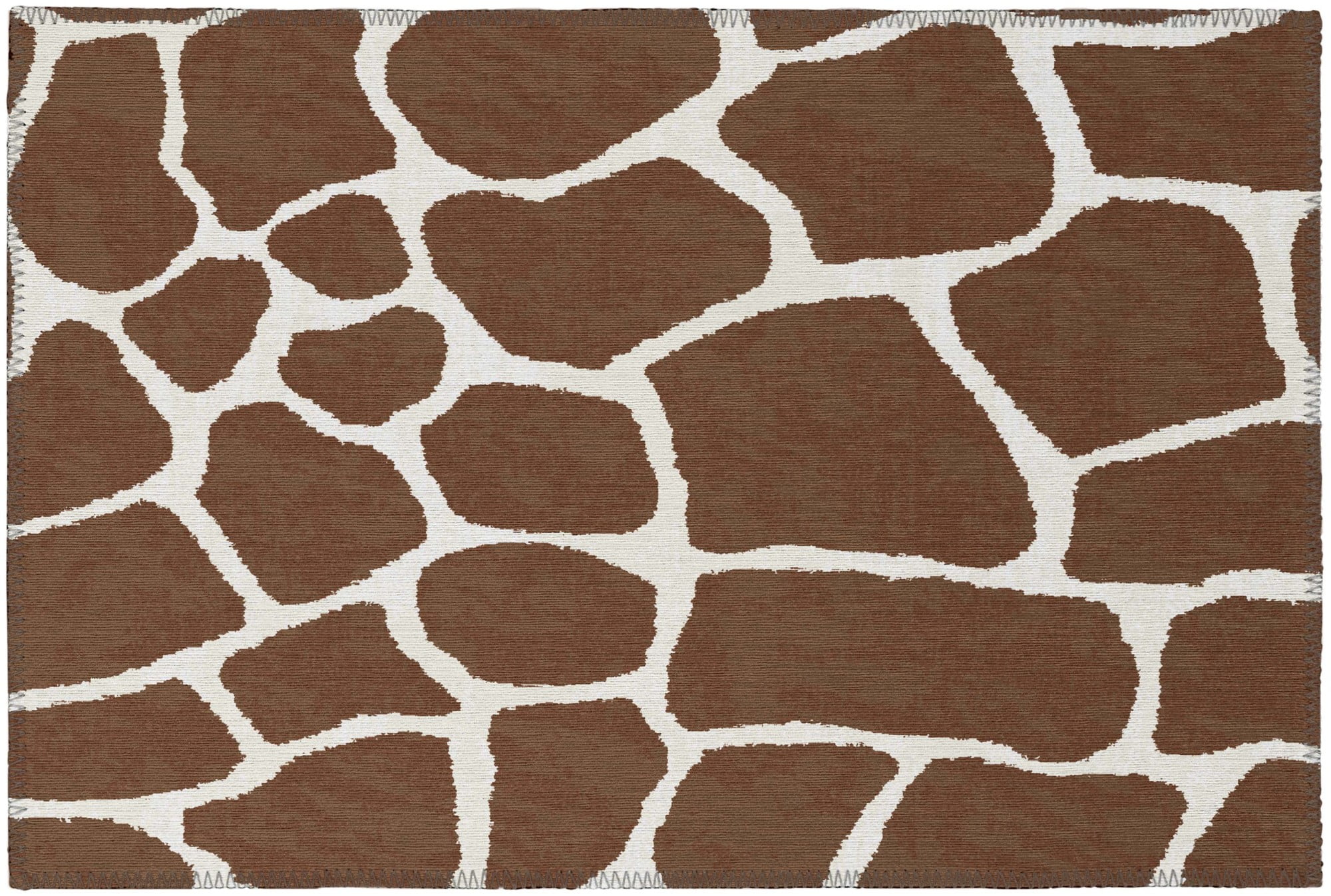 Safari Brown Giraffe Animal Print 1'8" x 2'6" Non-Skid Accent Rug ...