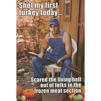 NobleWorks Funny Thanksgiving Greeting Card with 5 x 7 Inch Envelope (1 ...