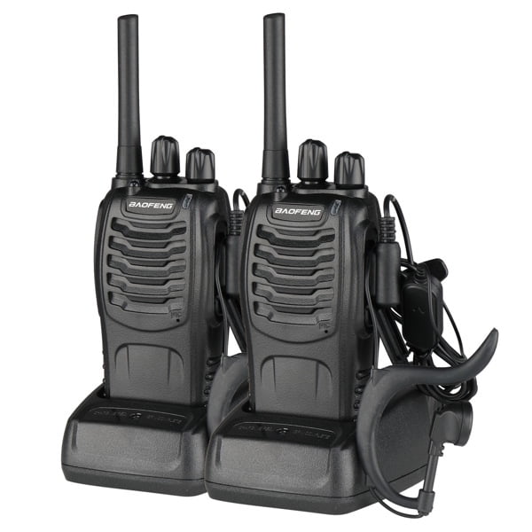 Chok 2Pcs Long Range Walkie Talkies Two Way Radios with Earpiece ...