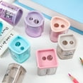 JMKQLZ 4pc Pencil Sharpeners - Double Hole Sharpener for Classroom ...
