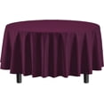 6-Pack 84in Round Premium Plastic Tablecloths - Solid Plum Color ...