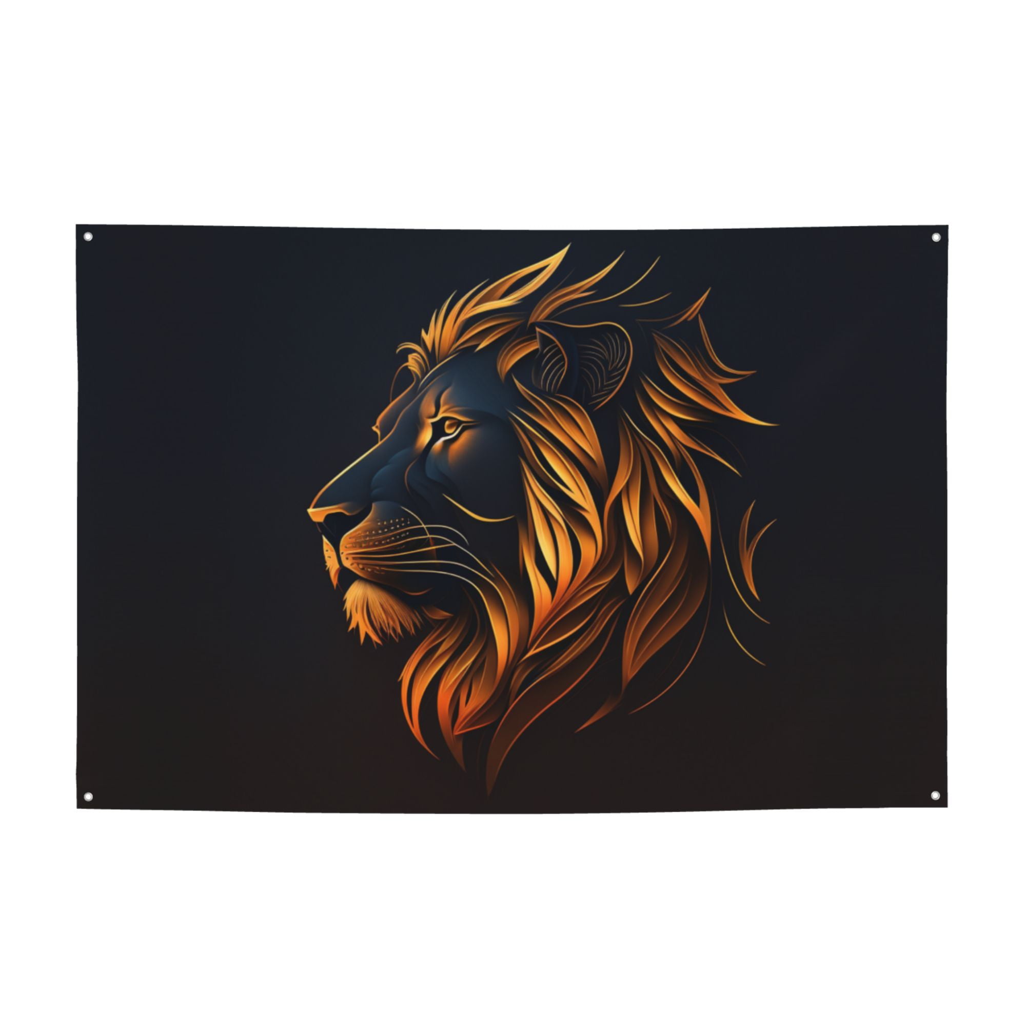 King of The Jungle Lion Sign Banner, Predator Art Symbol Hanging ...