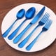 Blue Silverware Set, 20-Piece Silverware Flatware Cutlery Set ...