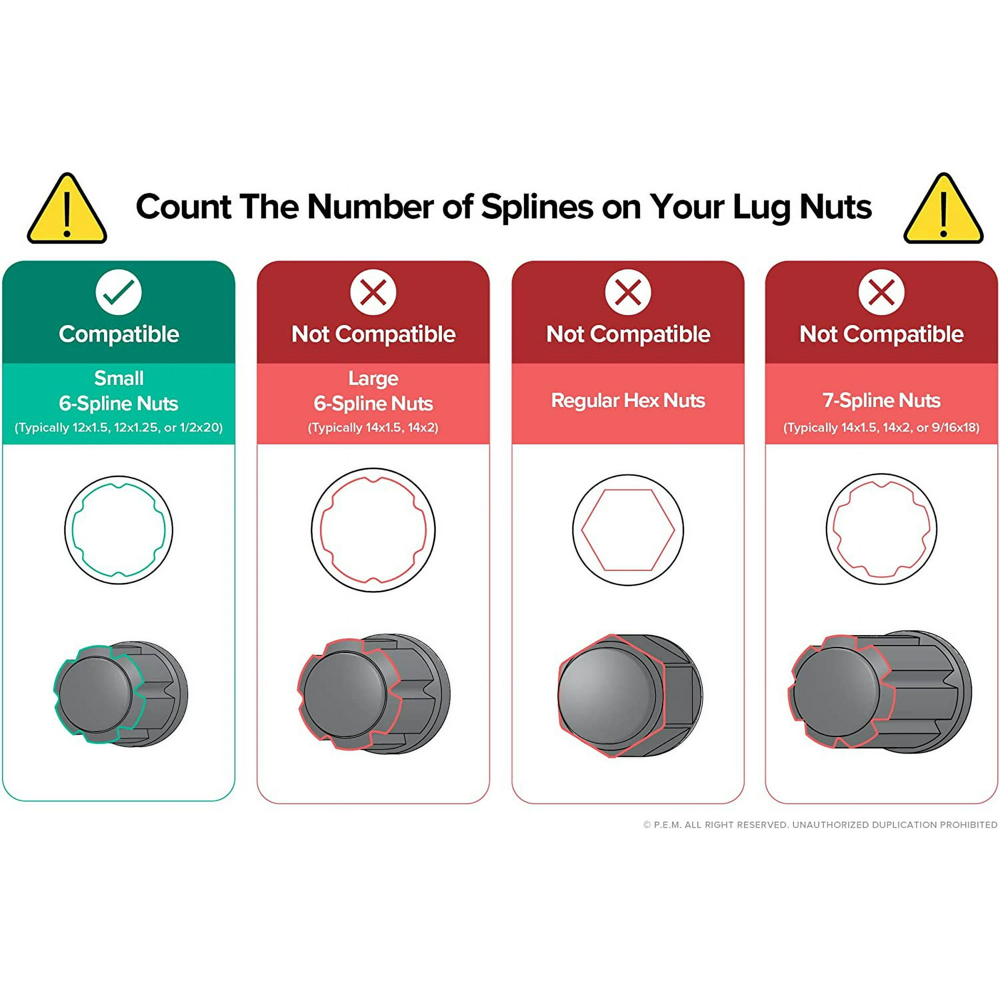 Spline Tool StanceMagic Small 6 Point Spline Drive Tuner Replacement ...
