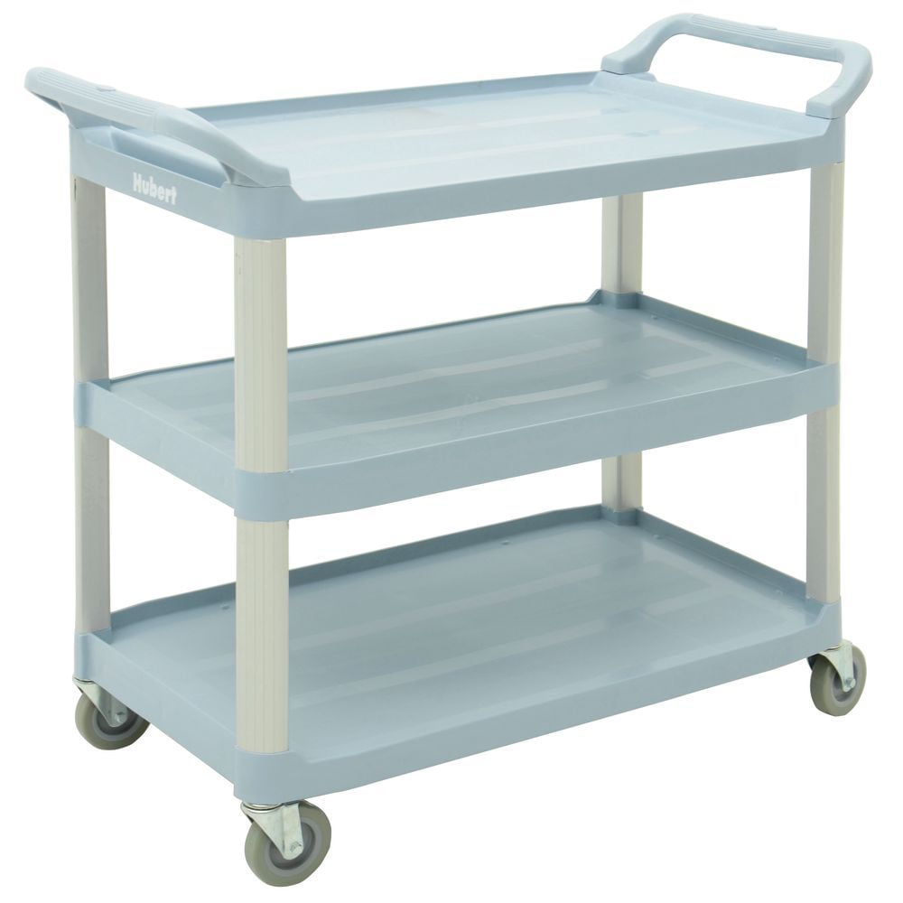 HUBERT® Transport Cart Grey Plastic Large - 40 1/4 L x 19 7/8"W x 37"H ...