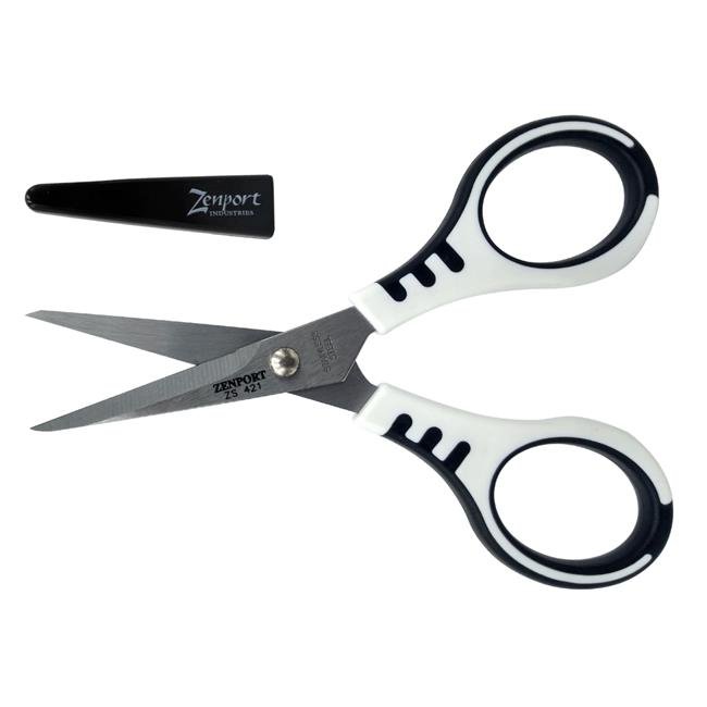 Zenport ZS421 5.25 in. Scissors, Trimmer Bee, Stainless & Safety Cap ...