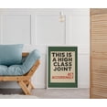 High Class Joint Poster Funny Retro Wall Art Green Printable Sign ...