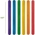Comfy Package 4.5” Colorful Variety Popsicle Stick Set, Wooden Sticks ...
