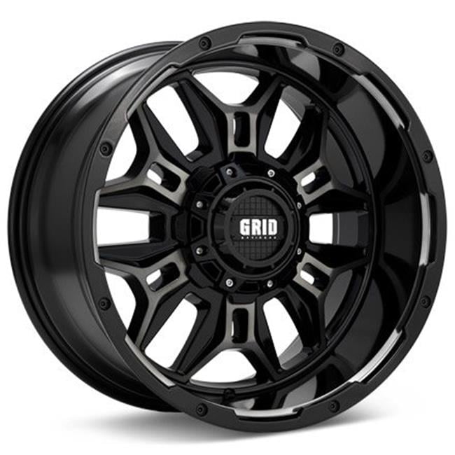 Grid Wheels A221287S42 22 x 12 in. GD11 Double Dark Tint with Black Lip ...
