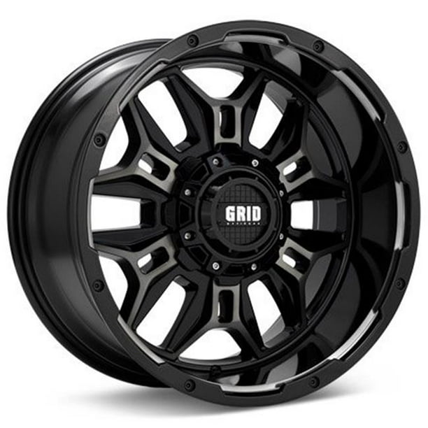 Grid Wheels A221287S42 22 x 12 in. GD11 Double Dark Tint with Black Lip ...