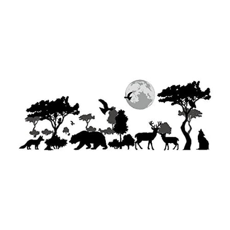 Woodland Arts Wland 35 inches x 14 inches Safari Jungle Wild Wolves ...